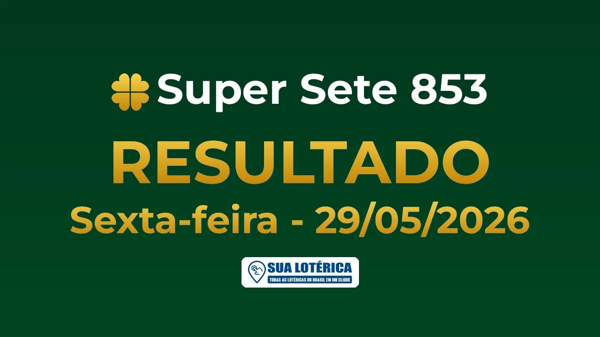 Resultado do Super Sete 853, acumulou em R$ 910.632,35